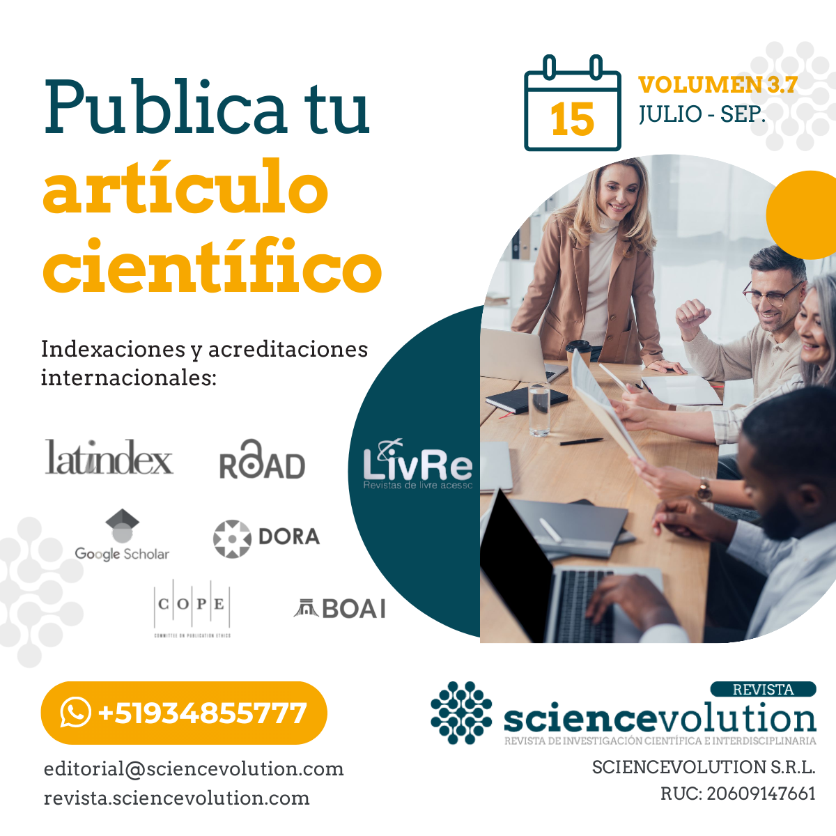 Costo de Procesamiento de Artículo Científico | CENTRO I+D | EDITORIAL ...